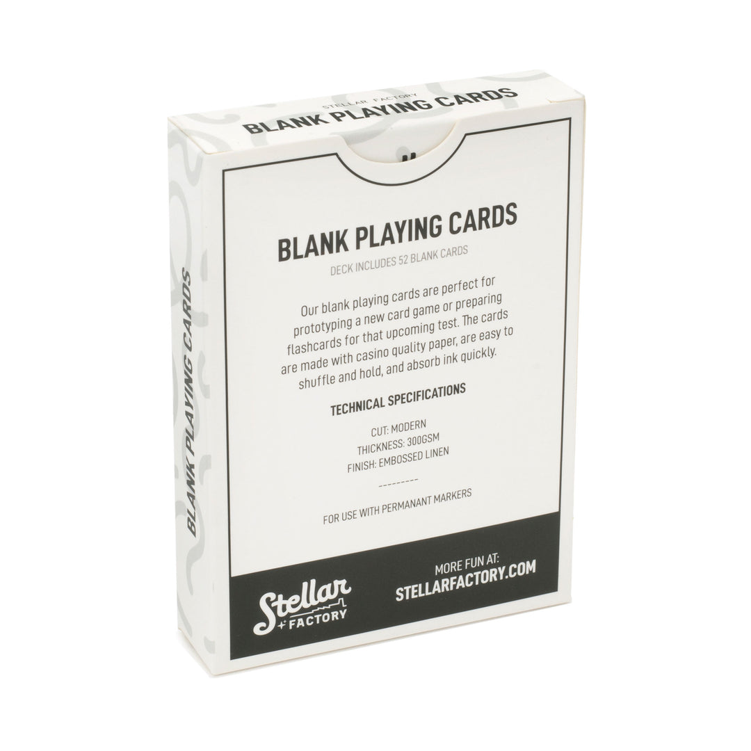 Deck Of Cards With Blank Back